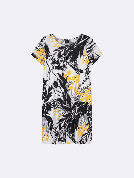 Women's Short Nightgown- Garden Yellow | Courtenay, BC
